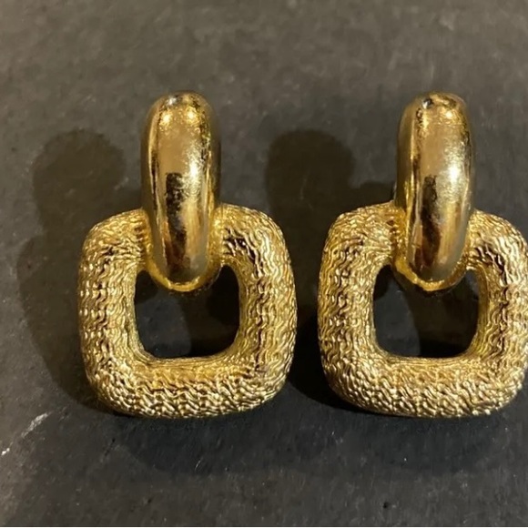 Burberry | Jewelry | Vintage Burberry Pierced Earrings Goldtone | Poshmark